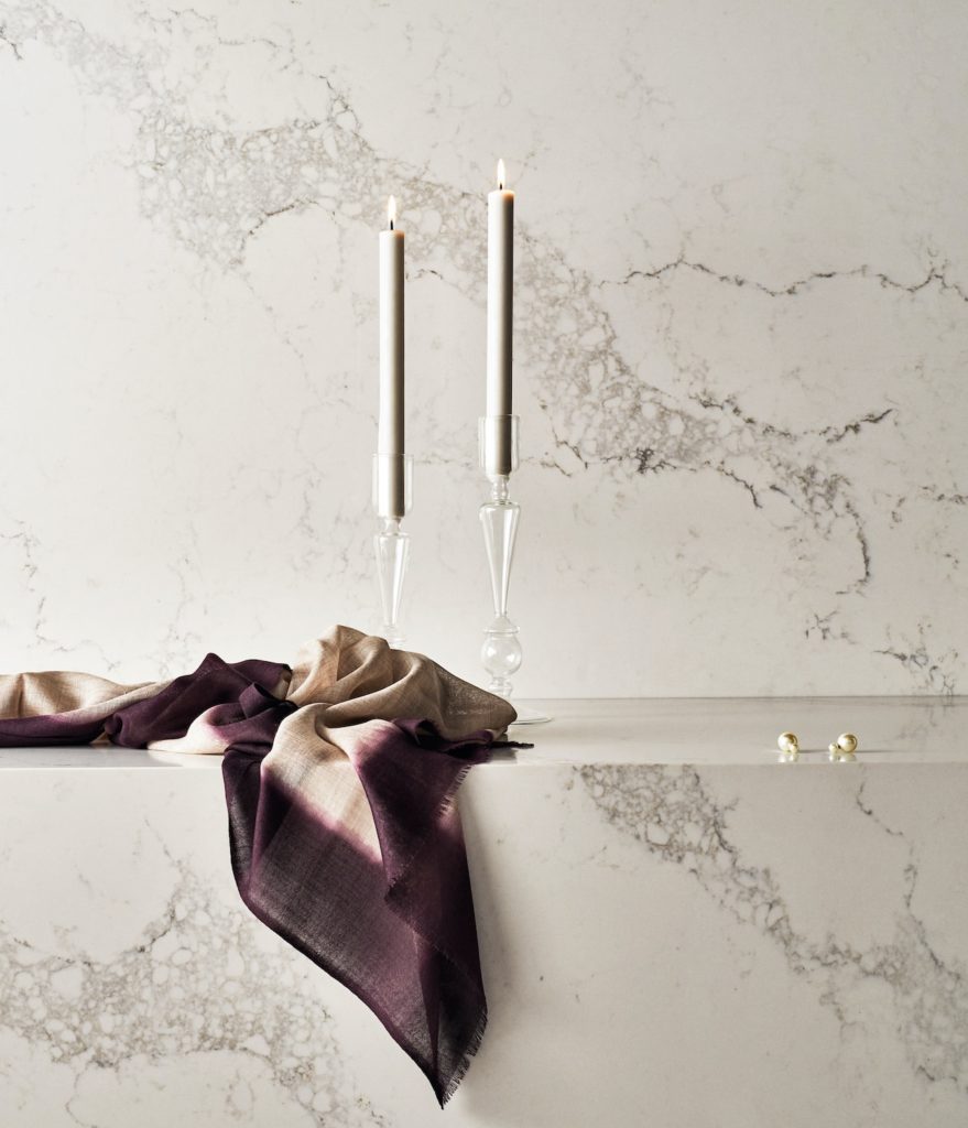 Statuario Maximus Honed Caesarstone Quartz Kitchen & Bath